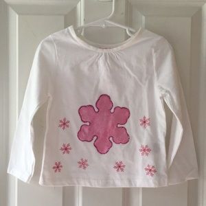 Garanimals | Shirts & Tops | Girls Christmas Winter Top Pink Snowflakes ...